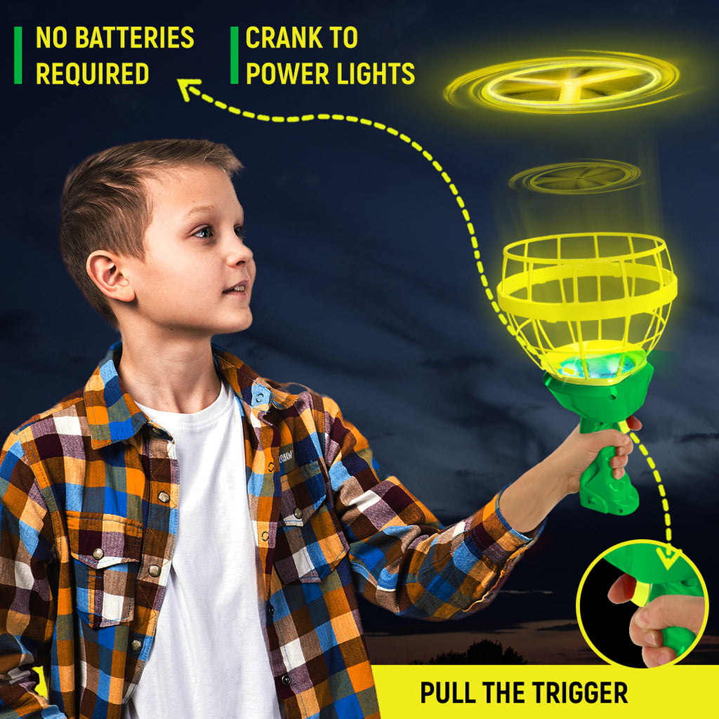 Mindscope GreenTek Blade Blasters Outdoor Glow in The Dark Toss and Ca ...