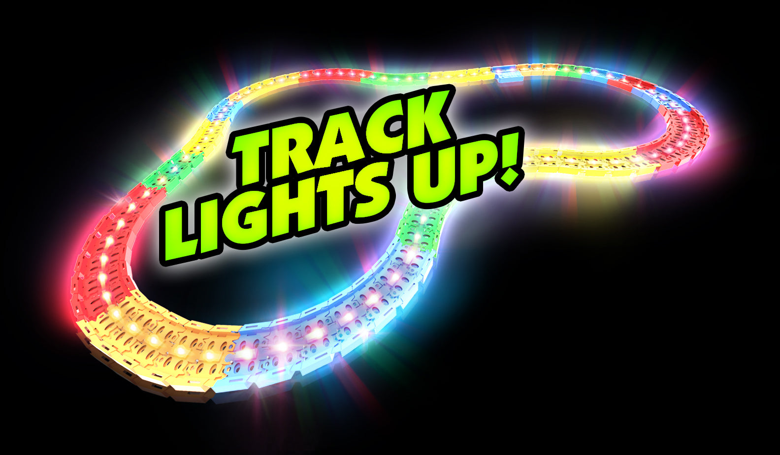 Twister Tracks LED Tracks 12' - Red Race Car Set – Mindscope Products