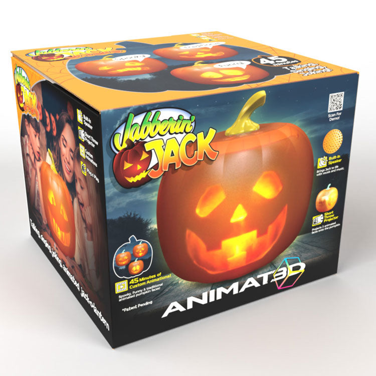 ANIMAT3D Jabberin' Jack XL The Talking Animated Pumpkin with Built-In – Mindscope Products